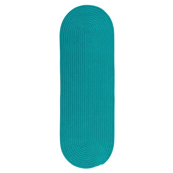 Colonial Mills Boca Raton 2-ft x 9-ft Turquoise Oval Indoor/Outdoor ...