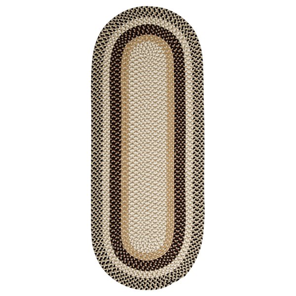 Colonial Mills Burmingham Neutral Tone 2-ft x 7-ft Indoor/Outdoor Oval ...
