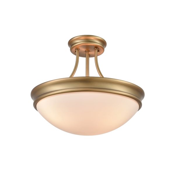 Millennium Lighting 14-in 3-Light Satin Nickel Modern/Contemporary Semi ...