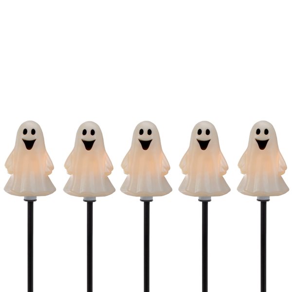 Northlight White Electrical Outlet Ghost Halloween Pathway Markers ...