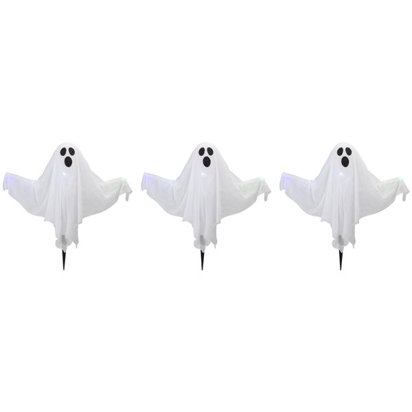 Northlight Lighted Ghost Yarn Stakes with Constant Colour Changing LED ...
