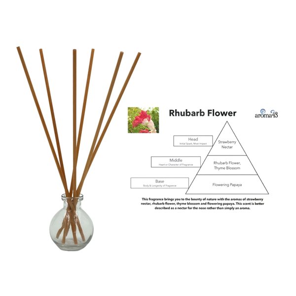 aroma43 Rhubarb Flower Reed Diffuser with Glass Vase A4316 | RONA