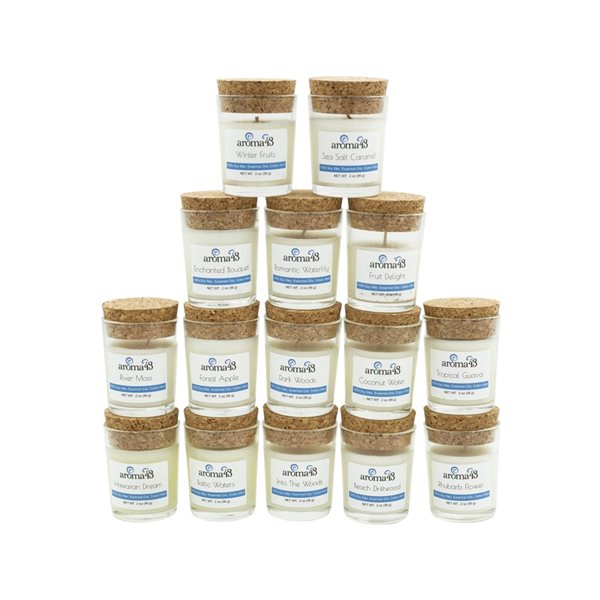 aroma43 2-oz. 1-Wick Essential Oils Jar Candle - 15-Pack A43103 | RONA