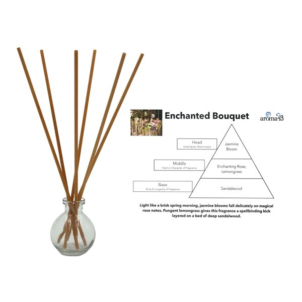 aroma43 Enchanted Bouquet Reed Diffuser with Glass Vase A4322 | RONA