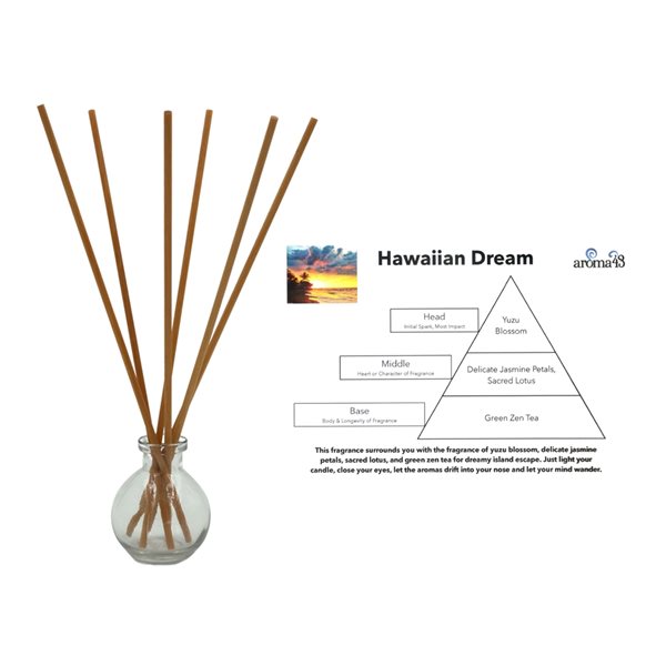 aroma43 Hawaiian Dream Reed Diffuser with Glass Vase A4325 | RONA