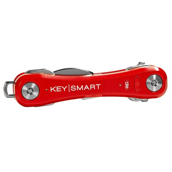 KeySmart Pro Red Compact Wireless Key Holder with Tile Smart Location ...