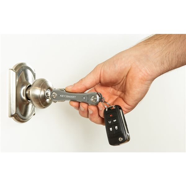 KeySmart Pro Silver Compact Wireless Key Holder with Tile Smart ...