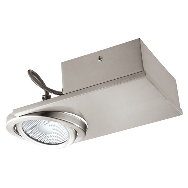 Eglo Brea 1-Light 9.63-in Matte Nickel Dimmable Integrated LED Flush ...