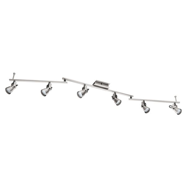 Eglo Trillo 6-Light 62.38-in Matte Nickel Dimmable Standard Fixed Track ...