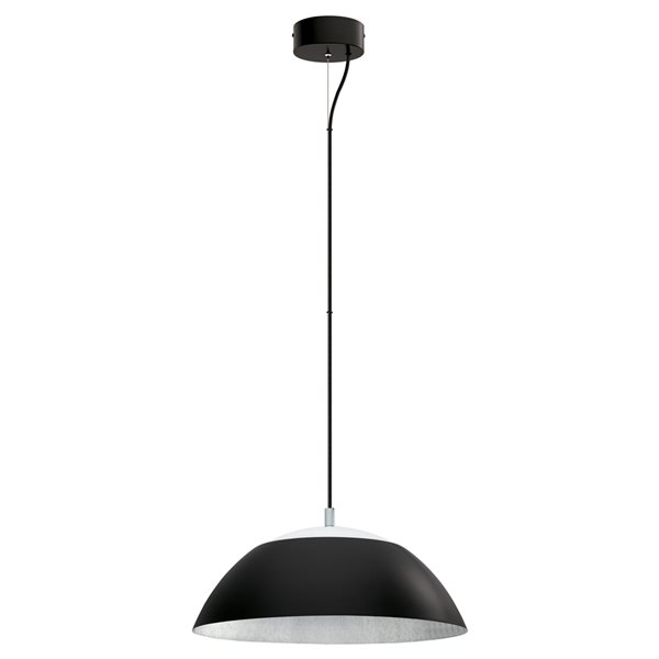 Eglo Marghera Matte Black 1-Light Modern/Contemporary Dome Integrated ...