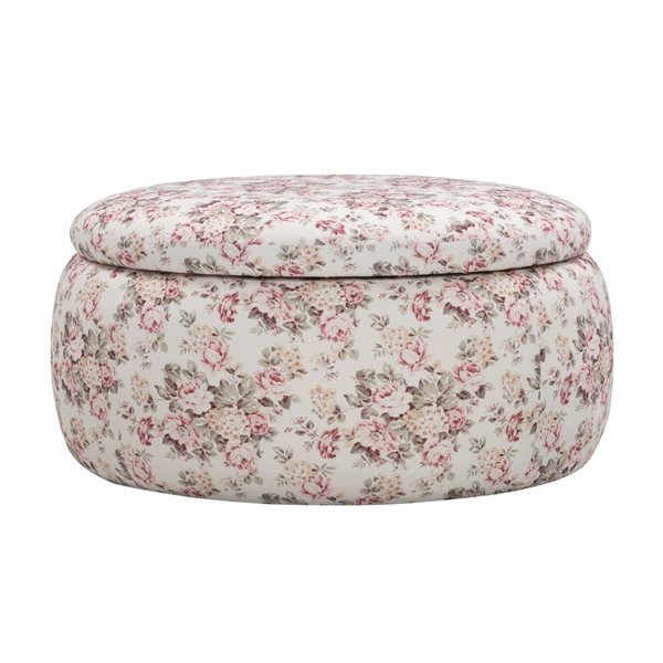 Inspired Home Brayleigh Modern Cluster Red Linen Round Integrated ...