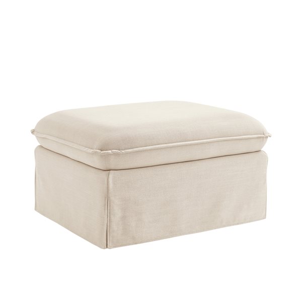 Inspired Home Maelynn Modern Beige Linen Rectangle Ottoman SON233-03BE ...