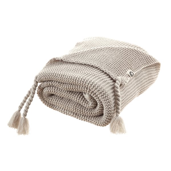 Inspired Home Cozy Tyme Garrison Sand 50-in x 60-in Acrylic Throw T293 ...