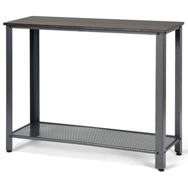 Costway Silver Metal Modern Console Table HW61495SL | RONA