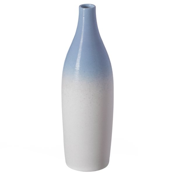 Uniquewise 9.5-in x 2.75-in White Ceramic Vase QI004356.WT | RONA