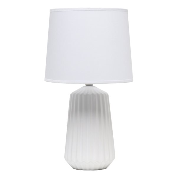 Simple Designs 17.4-in Off White Incandescent In-line Standard Table ...