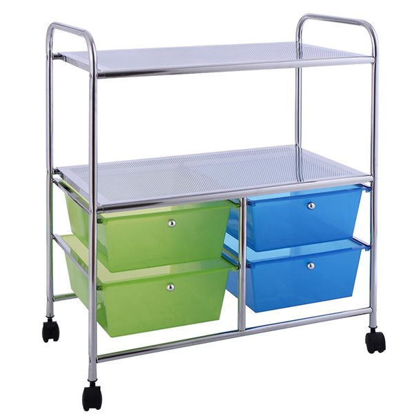 Costway Green 4-Drawer Storage Cart HW54070 | RONA