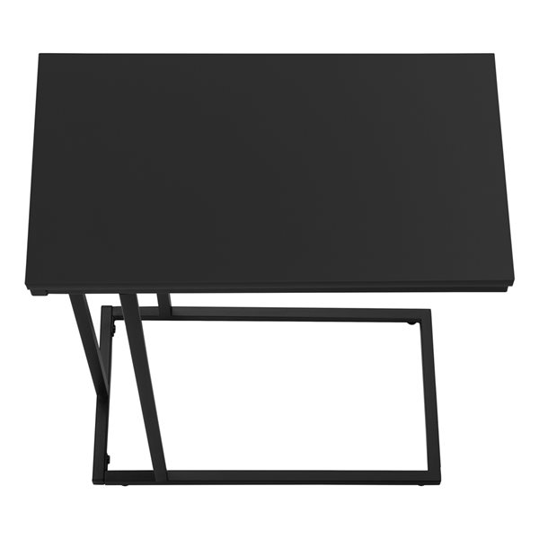 Monarch Specialties 10.25-in Black Composite Rectangular Accent Table ...