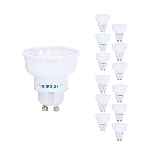 ViriBright Indoor Lighting 50-watt Eq MR16 Colour-Enhancing Dimmable LED Light Bulb (12-pack ...