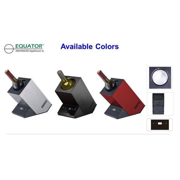 Equator Advanced Appliances 1-Bottle Capacity Black Portable Wine ...