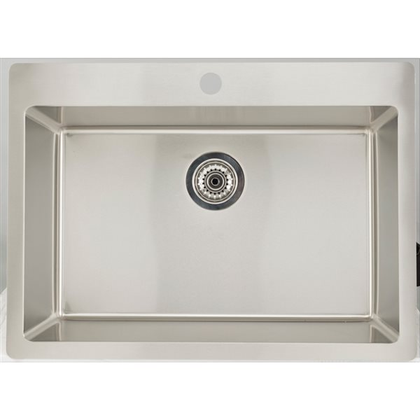 Cuve à lessive sous-comptoir en acier inoxydable avec drain par ...