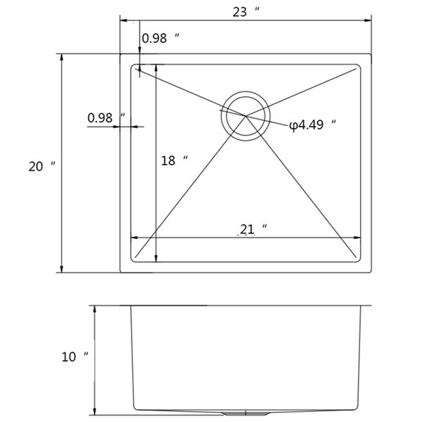 Cuve à lessive murale en nickel/acier inoxydable par American ...