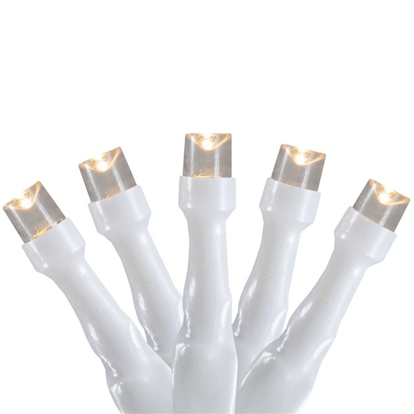 Northlight 10 B/O Warm White LED Wide Angle Christmas Lights - 3-ft ...