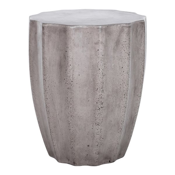 Moe's Home Collection Lucius 18-in Grey Concrete Outdoor Stool BQ-1006 ...