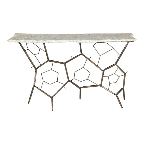 Moe's Home Collection Positano White Terrazzo Modern Console Table QJ-1017-18 | RONA