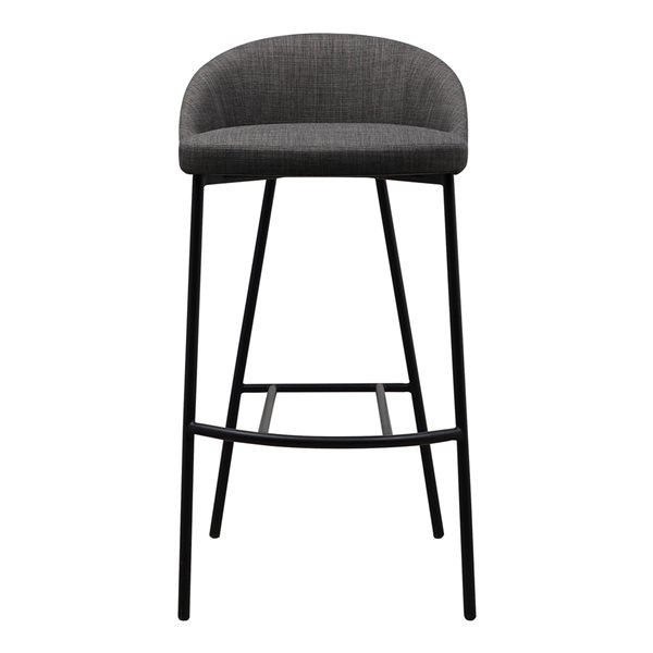 Moe's Home Collection Soco Charcoal Grey Polyester Bar Height (27-in to ...