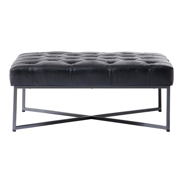 Moe's Home Collection Emanuel Black Buffalo Leather Coffee Table QN ...