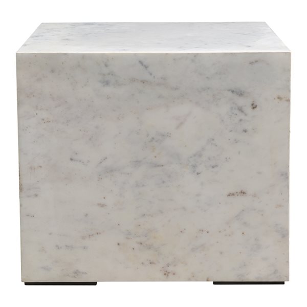 Moe's Home Collection Nash White Marble Square Side Table GZ-1135-18 | RONA
