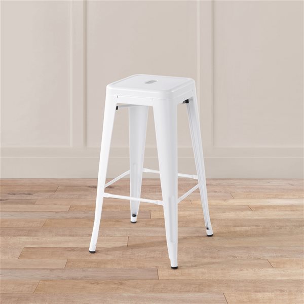 Metal white stools store