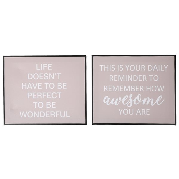 iH casadécor 12-in W x 10-in H "Daily Inspiration" Canvas Wall Sign - 2 ...