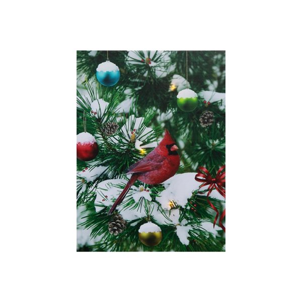 Tableau de Noël sur toile iH casadécor à DEL de 12 po x 16 po avec ...