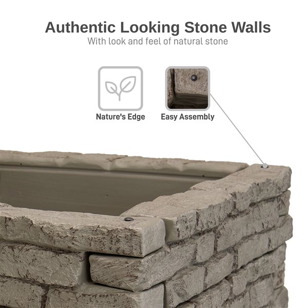 RTS Home Accents 2-Pack Rock Lock Raised Garden Bed Straight Rock ...