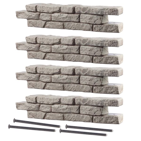 RTS Home Accents 4-Pack Rock Lock Raised Garden Bed Straight Rock ...