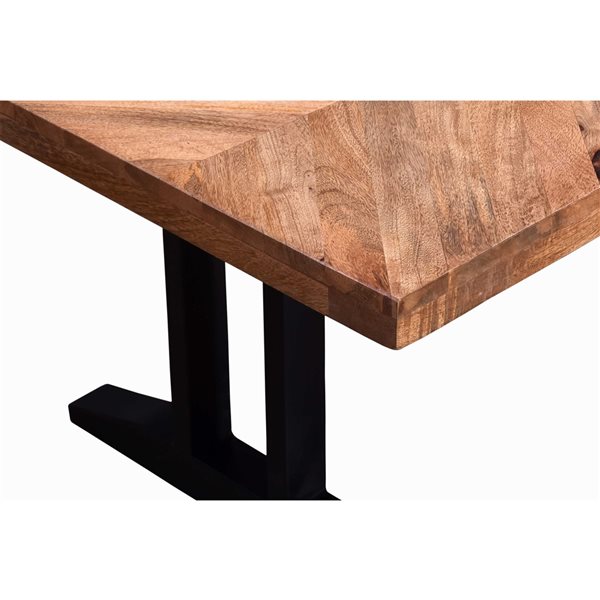 Table basse à chevron Brooke de 28 po en bois et en fer par Primo ...