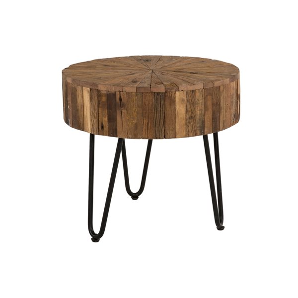 Table d'appoint de 42 po Sawyer ronde en bois rustique par Primo ...