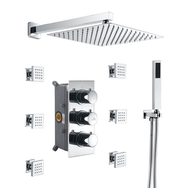 CASAINC Polished Chrome Built-In Shower System | RONA
