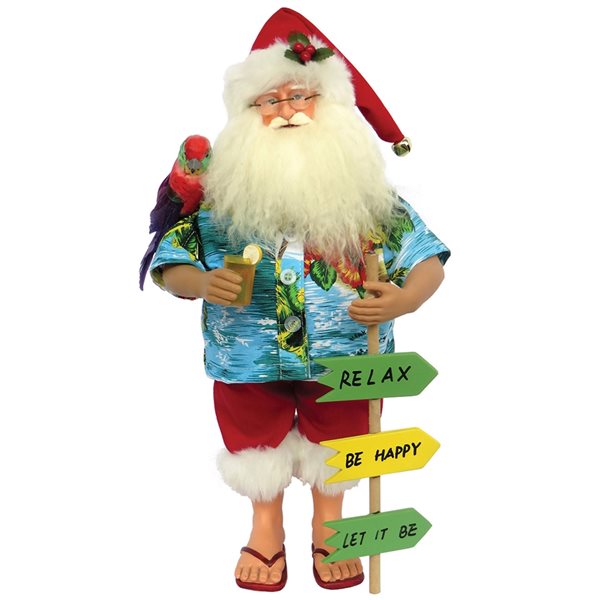 Santa's Workshop 15-in Buffet Beach Santa Figurine 8637 | RONA