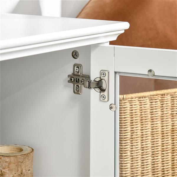 HomCom White TV Stand for 60-in TV 839-223 | RONA