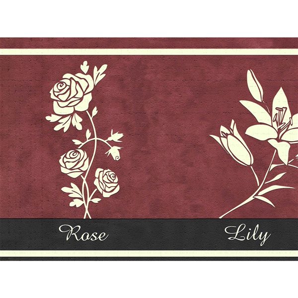 Dundee Deco 7-in Burgundy Self-Adhesive Wallpaper Border | RONA