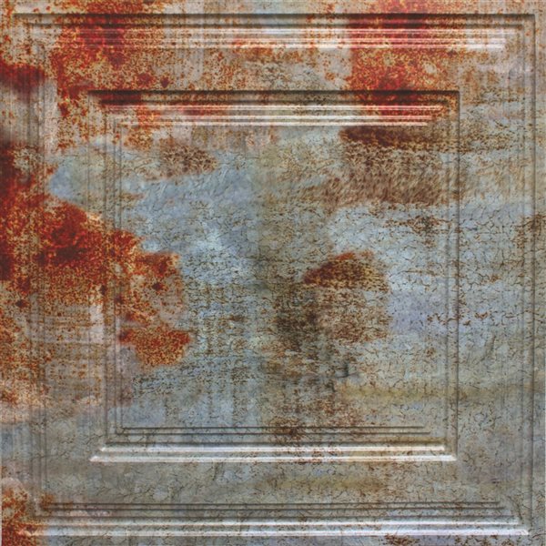 Dundee Deco Falkirk Perth 24-in x 24-in Traditional Old Tin Roof Drop ...