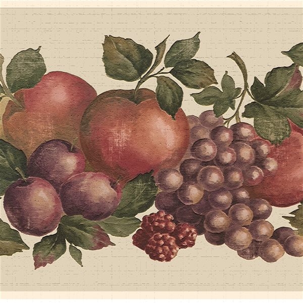 Dundee Deco Fruits Red Yellow Apples Pears Grapes Peel and Stick ...