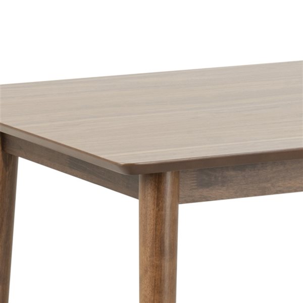 Actona Halifax Rectangular Walnut Veneer and Rubberwood Base Dining ...