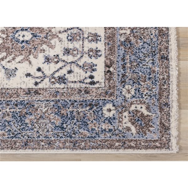 Kalora Safi 5-ft x 8-ft Cream Rectangular Indoor Medallion Vintage Area ...