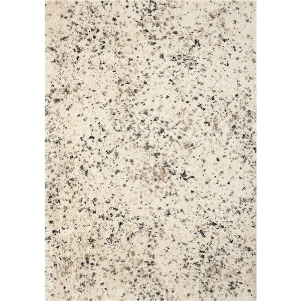 Kalora Maroq 7-ft x 10-ft Cream Rectangular Indoor Abstract Mid-century ...
