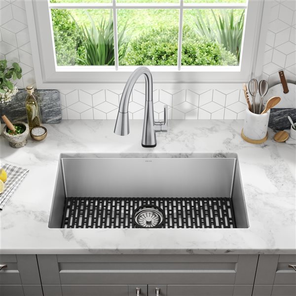 Delta Lenta Undermount 30-in x 16-in Stainless Steel Single Bowl ...