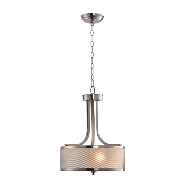 LAZZUR Lighting Vidourle 3-light Satin Nickel Traditional Pendant | RONA